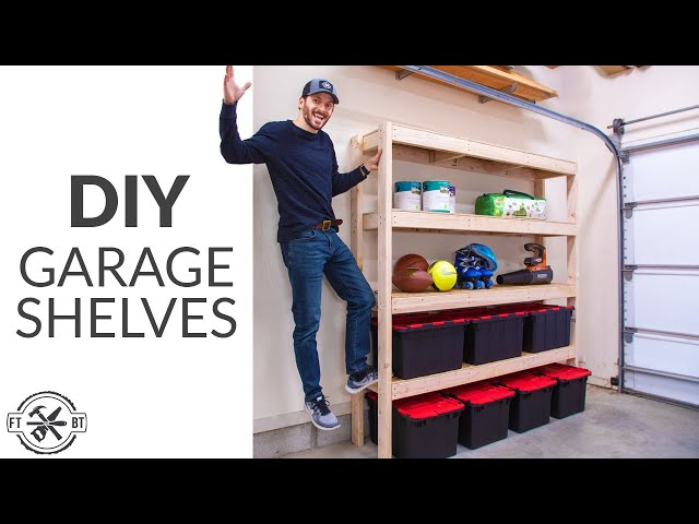 How to Build Super Efficient 2x4 Garage Shelves for Better DIY Garage ...